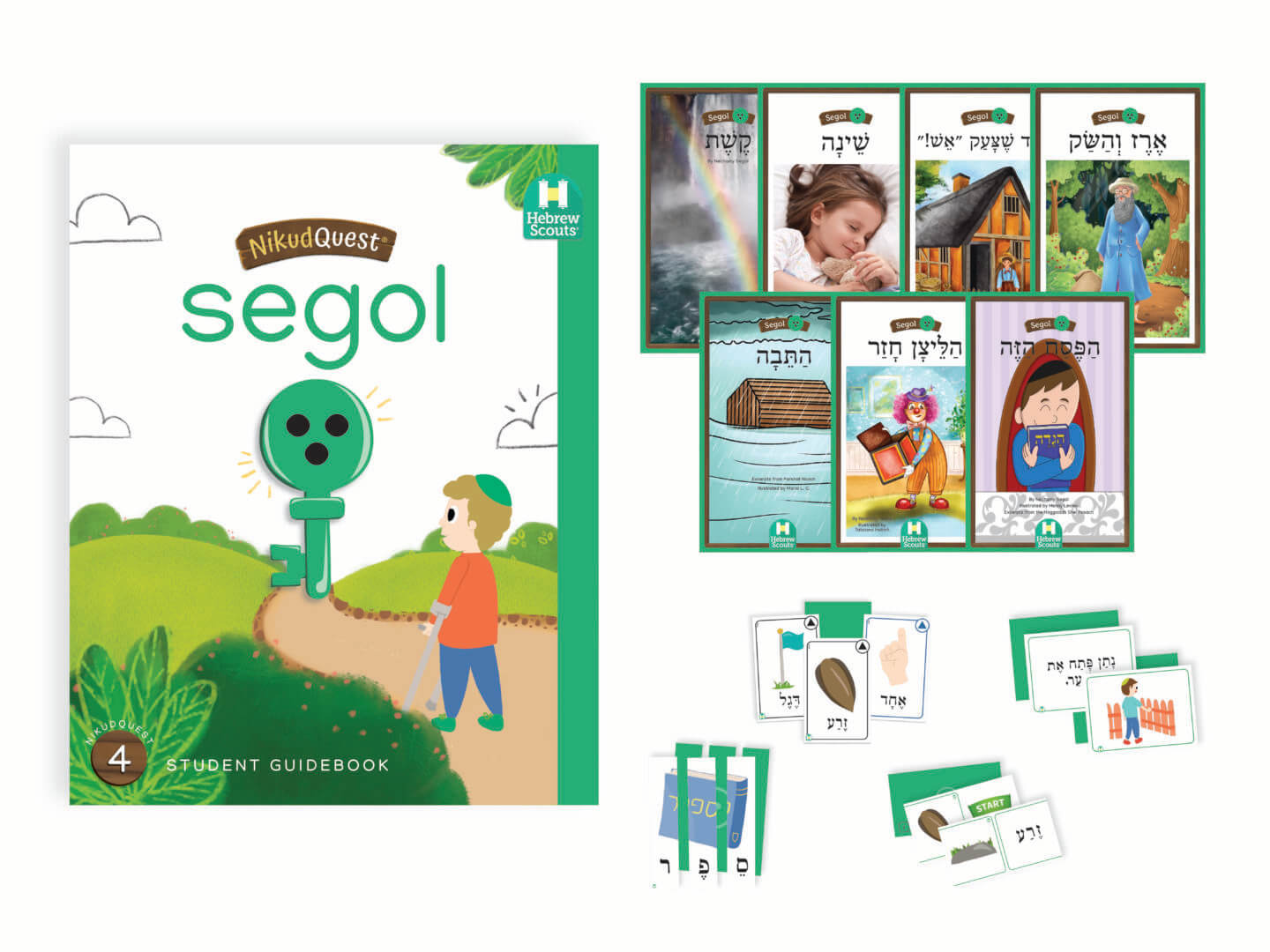 NikudQuest Unit 4 Segol/ Green Kit | Hebrew Scouts
